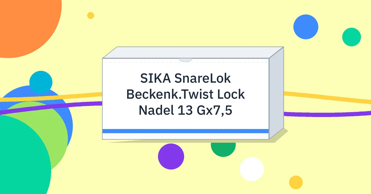 Symbolbild: Packung mit der Aufschrift SIKA SnareLok Beckenk.Twist Lock Nadel 13 Gx7,5 (PZN 00622380) – Verfügbarkeit und Bezug in Apotheken in Frankfurt am Main