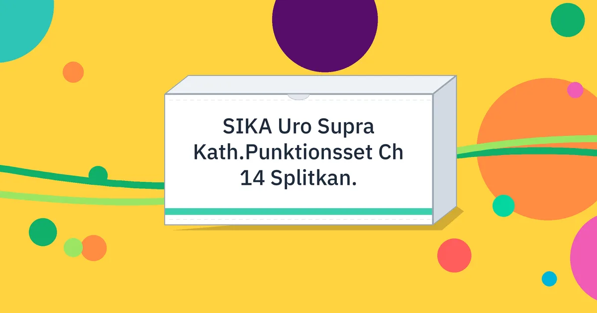 Symbolbild: Packung mit der Aufschrift SIKA Uro Supra Kath.Punktionsset Ch 14 Splitkan. (PZN 03409592) – Verfügbarkeit und Bezug in Apotheken in Frankfurt am Main