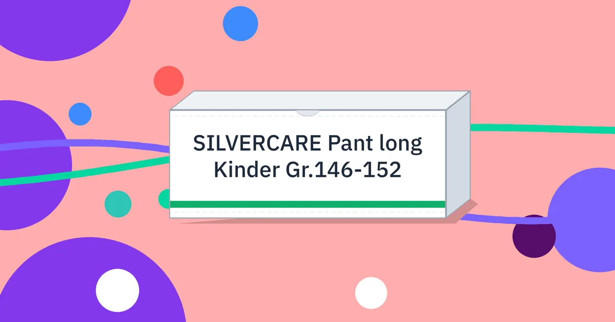 Symbolbild: Packung mit der Aufschrift SILVERCARE Pant long Kinder Gr.146-152 (PZN 01110570) – Verfügbarkeit und Bezug in Apotheken in Frankfurt am Main