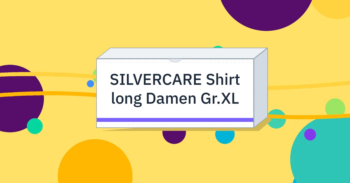 Symbolbild: Packung mit der Aufschrift SILVERCARE Shirt long Damen Gr.XL (PZN 01110624) – Verfügbarkeit und Bezug in Apotheken in Frankfurt am Main