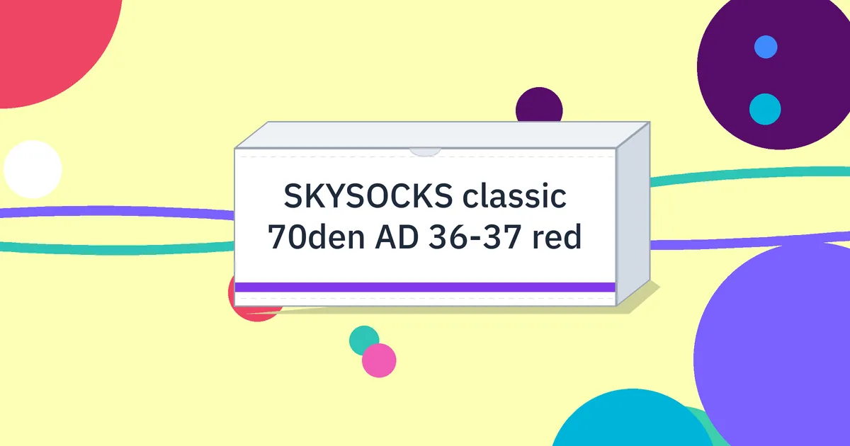 Symbolbild: Packung mit der Aufschrift SKYSOCKS classic 70den AD 36-37 red (PZN 18663965) – Verfügbarkeit und Bezug in Apotheken in Frankfurt am Main
