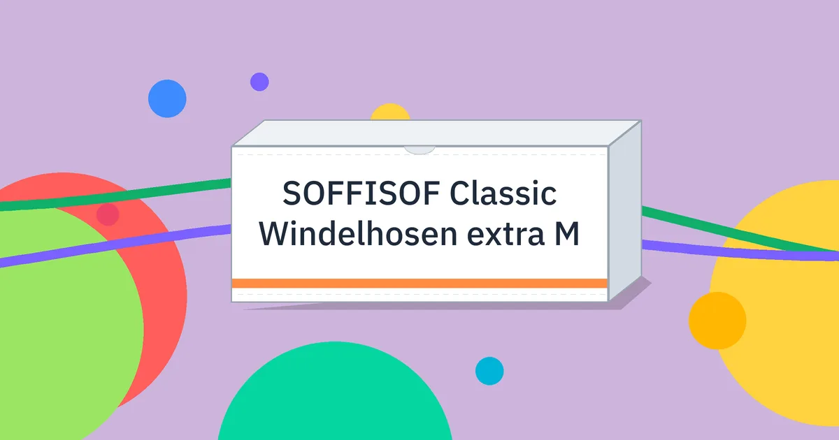 Symbolbild: Packung mit der Aufschrift SOFFISOF Classic Windelhosen extra M (PZN 12566623) – Verfügbarkeit und Bezug in Apotheken in Frankfurt am Main