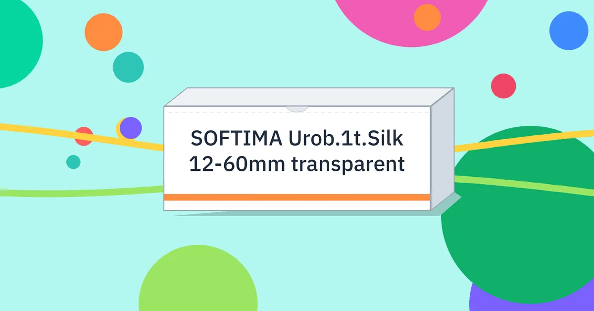 Symbolbild: Packung mit der Aufschrift SOFTIMA Urob.1t.Silk 12-60mm transparent (PZN 17953402) – Verfügbarkeit und Bezug in Apotheken in Frankfurt am Main