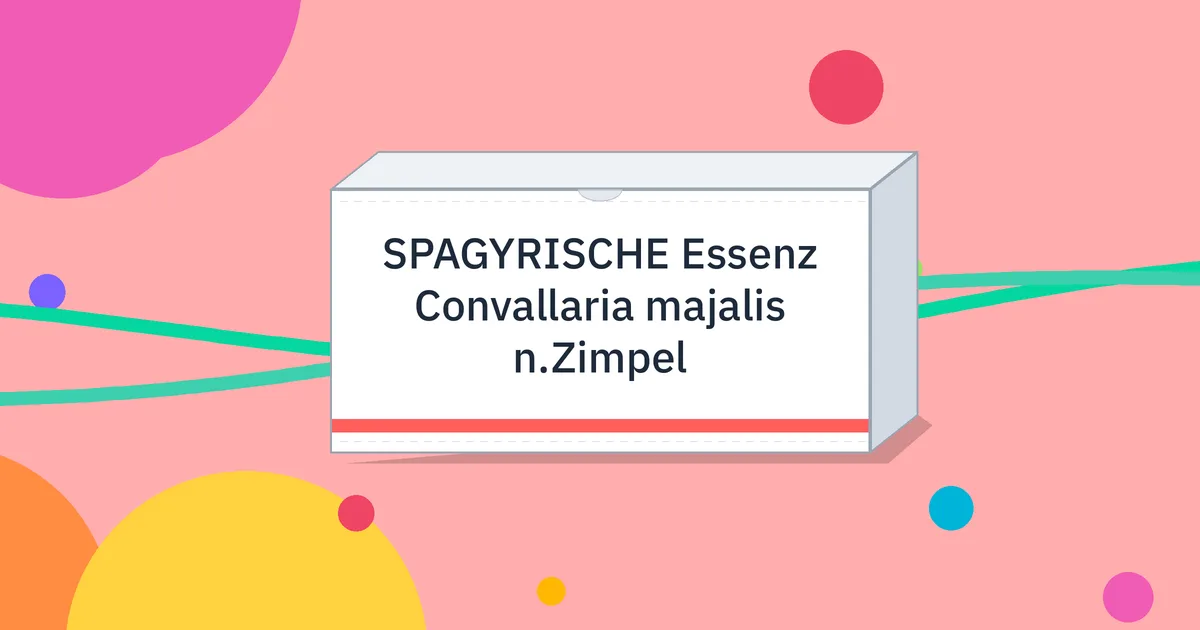 Symbolbild: Packung mit der Aufschrift SPAGYRISCHE Essenz Convallaria majalis n.Zimpel (PZN 00916199) – Verfügbarkeit und Bezug in Apotheken in Frankfurt am Main