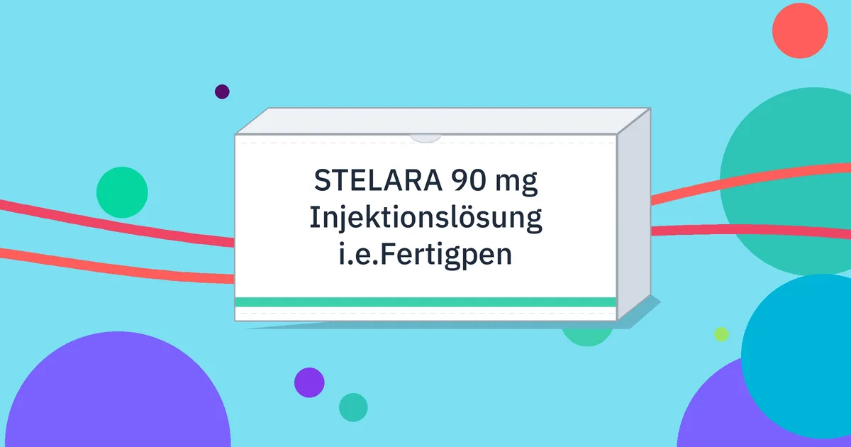 Symbolbild: Packung mit der Aufschrift STELARA 90 mg Injektionslösung i.e.Fertigpen (PZN 19077531) – Verfügbarkeit und Bezug in Apotheken in Frankfurt am Main