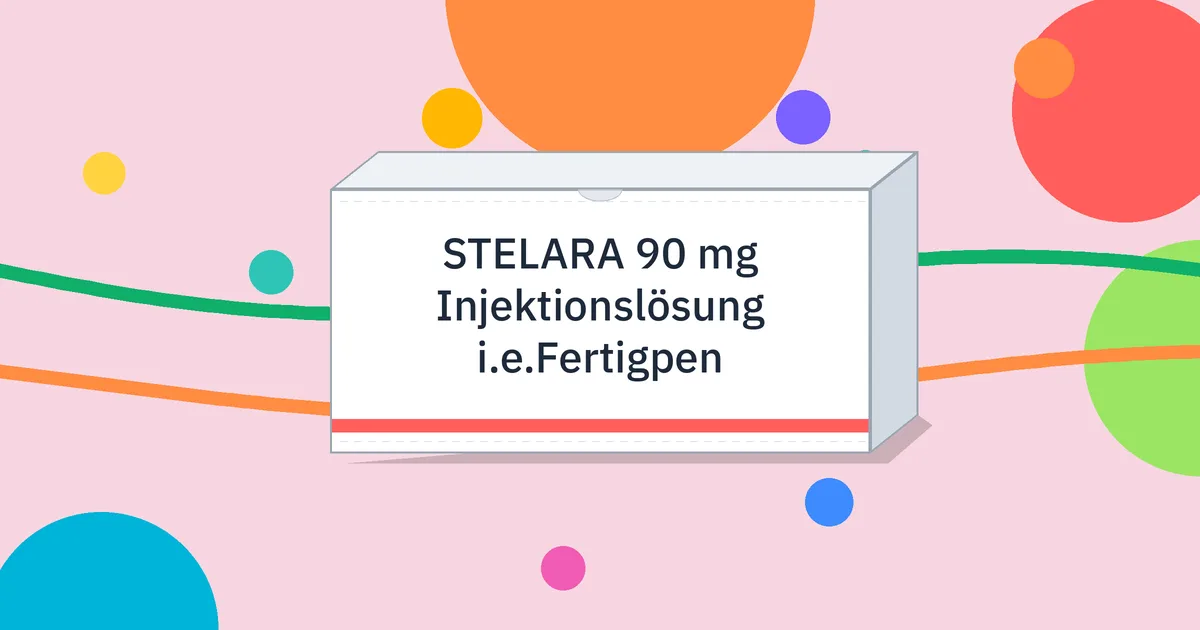 Symbolbild: Packung mit der Aufschrift STELARA 90 mg Injektionslösung i.e.Fertigpen (PZN 19112210) – Verfügbarkeit und Bezug in Apotheken in Frankfurt am Main