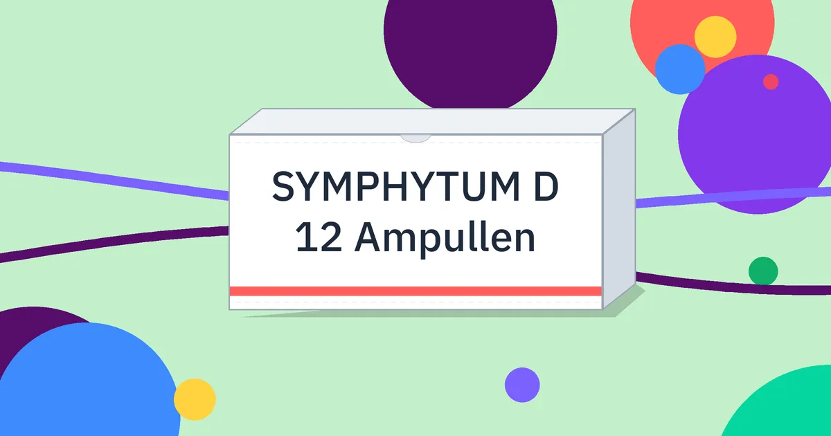 Symbolbild: Packung mit der Aufschrift SYMPHYTUM D 12 Ampullen (PZN 11708541) – Verfügbarkeit und Bezug in Apotheken in Frankfurt am Main