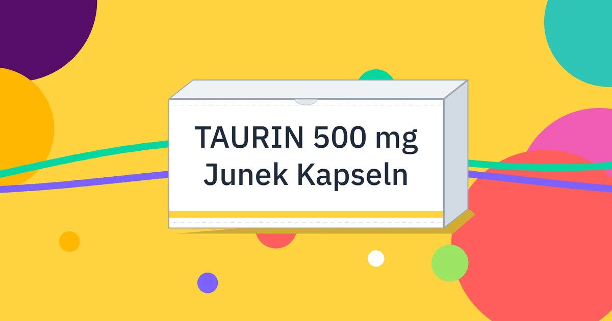 Symbolbild: Packung mit der Aufschrift TAURIN 500 mg Junek Kapseln (PZN 00135444) – Verfügbarkeit und Bezug in Apotheken in Frankfurt am Main