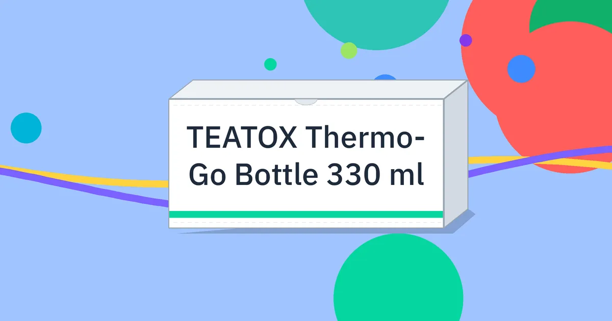 Symbolbild: Packung mit der Aufschrift TEATOX Thermo-Go Bottle 330 ml (PZN 13583368) – Verfügbarkeit und Bezug in Apotheken in Frankfurt am Main