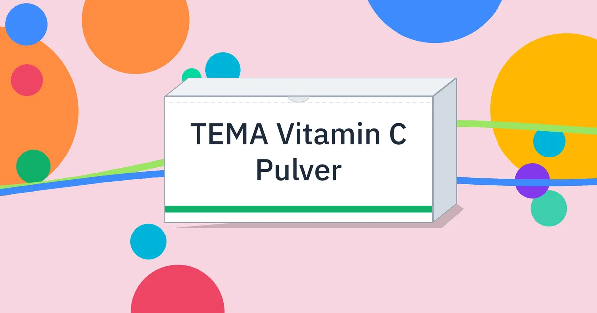 Symbolbild: Packung mit der Aufschrift TEMA Vitamin C Pulver (PZN 00347063) – Verfügbarkeit und Bezug in Apotheken in Frankfurt am Main