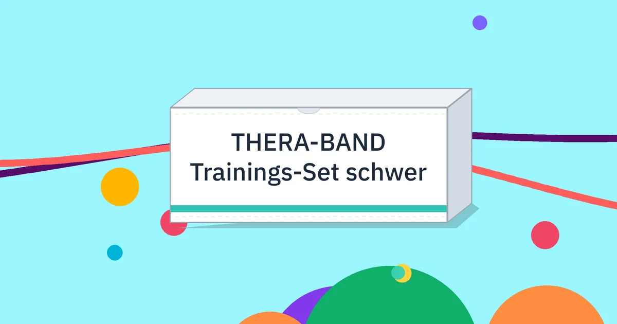 Symbolbild: Packung mit der Aufschrift THERA-BAND Trainings-Set schwer (PZN 00226454) – Verfügbarkeit und Bezug in Apotheken in Frankfurt am Main