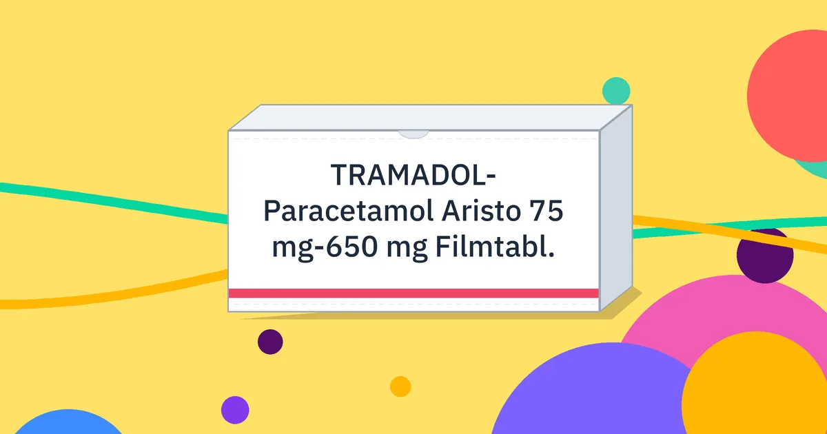 Symbolbild: Packung mit der Aufschrift TRAMADOL-Paracetamol Aristo 75 mg-650 mg Filmtabl. (PZN 11242686) – Verfügbarkeit und Bezug in Apotheken in Frankfurt am Main