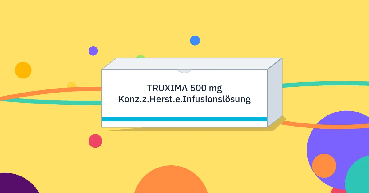 Symbolbild: Packung mit der Aufschrift TRUXIMA 500 mg Konz.z.Herst.e.Infusionslösung (PZN 19475964) – Verfügbarkeit und Bezug in Apotheken in Frankfurt am Main
