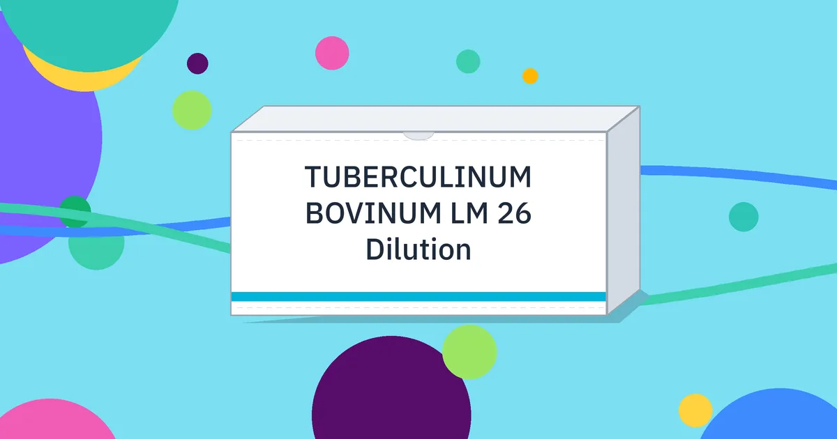 Symbolbild: Packung mit der Aufschrift TUBERCULINUM BOVINUM LM 26 Dilution (PZN 13254067) – Verfügbarkeit und Bezug in Apotheken in Frankfurt am Main