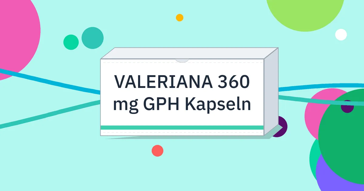 Symbolbild: Packung mit der Aufschrift VALERIANA 360 mg GPH Kapseln (PZN 09749320) – Verfügbarkeit und Bezug in Apotheken in Frankfurt am Main