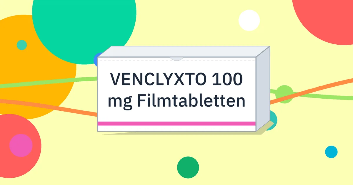 Symbolbild: Packung mit der Aufschrift VENCLYXTO 100 mg Filmtabletten (PZN 12448792) – Verfügbarkeit und Bezug in Apotheken in Frankfurt am Main