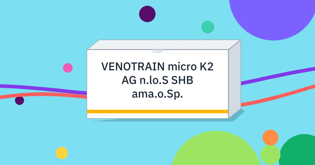 Symbolbild: Packung mit der Aufschrift VENOTRAIN micro K2 AG n.lo.S SHB ama.o.Sp. (PZN 05715057) – Verfügbarkeit und Bezug in Apotheken in Frankfurt am Main
