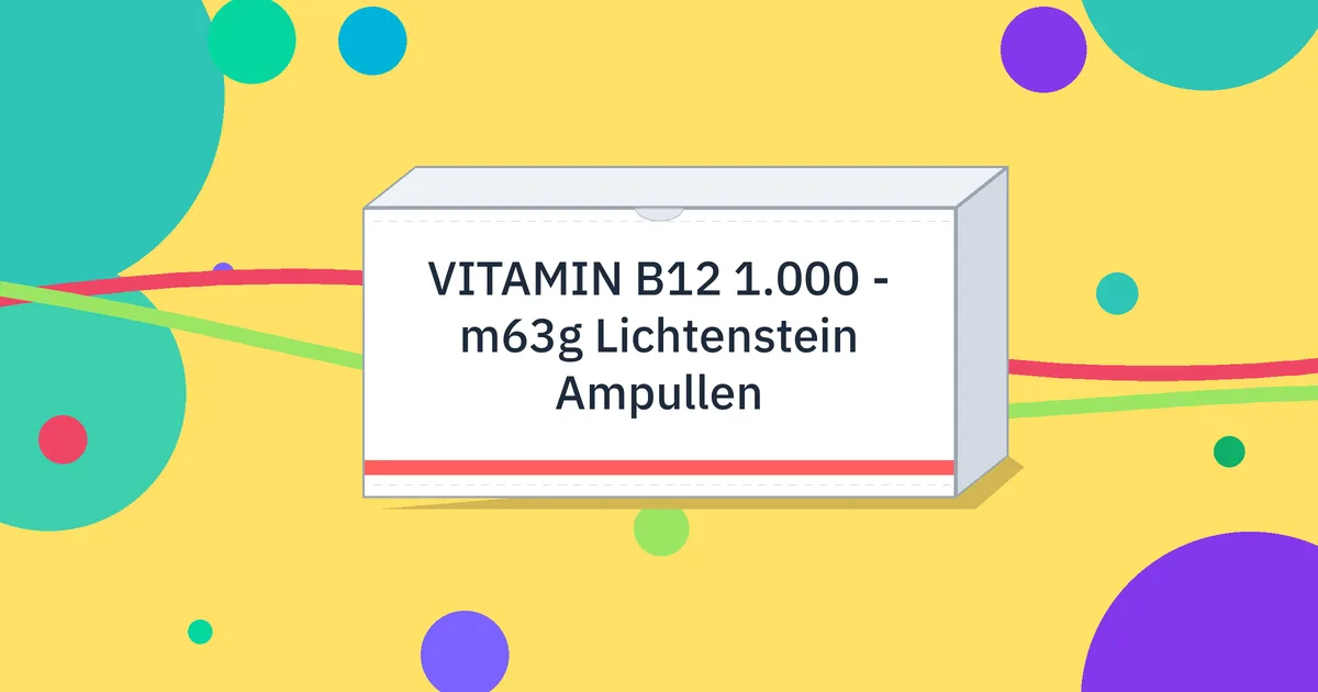 Symbolbild: Packung mit der Aufschrift VITAMIN B12 1.000 -m63g Lichtenstein Ampullen (PZN 06174296) – Verfügbarkeit und Bezug in Apotheken in Frankfurt am Main