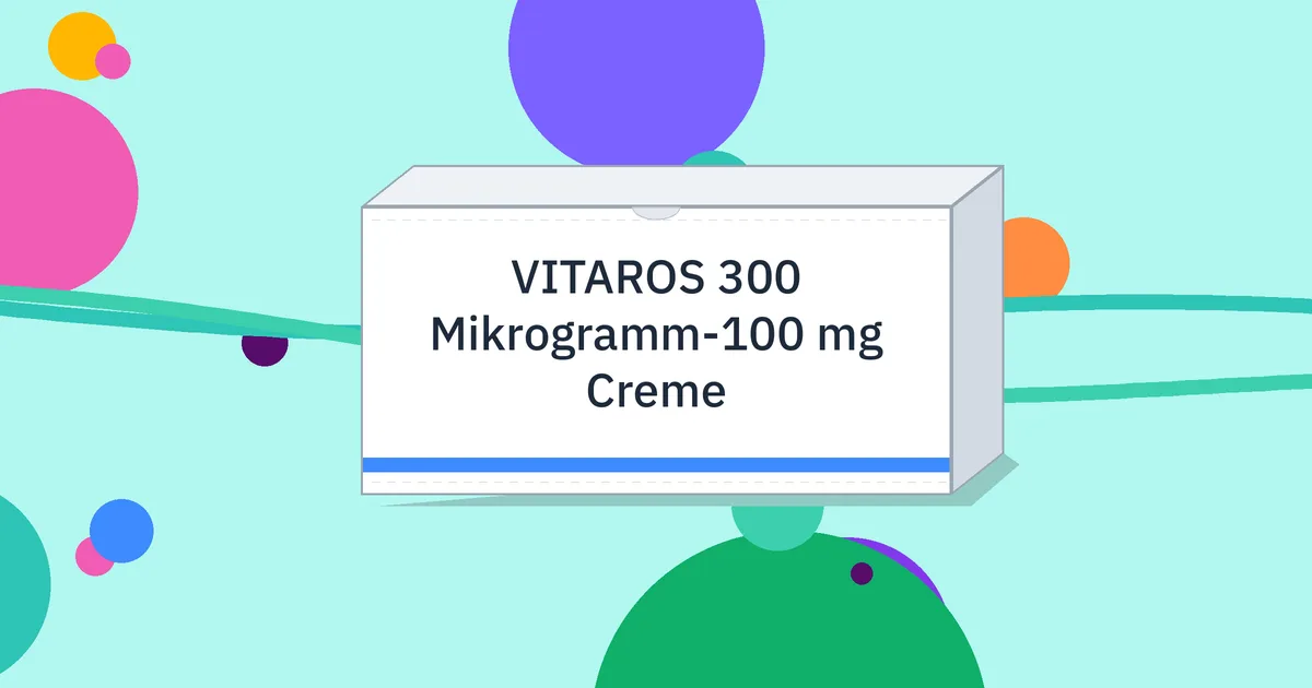 Symbolbild: Packung mit der Aufschrift VITAROS 300 Mikrogramm-100 mg Creme (PZN 12510657) – Verfügbarkeit und Bezug in Apotheken in Frankfurt am Main