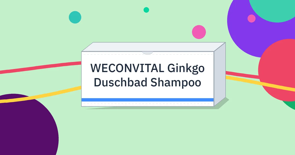 Symbolbild: Packung mit der Aufschrift WECONVITAL Ginkgo Duschbad Shampoo (PZN 13875533) – Verfügbarkeit und Bezug in Apotheken in Frankfurt am Main
