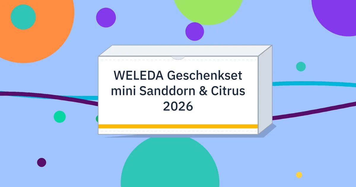 Symbolbild: Packung mit der Aufschrift WELEDA Geschenkset mini Sanddorn & Citrus 2026 (PZN 20351173) – Verfügbarkeit und Bezug in Apotheken in Frankfurt am Main