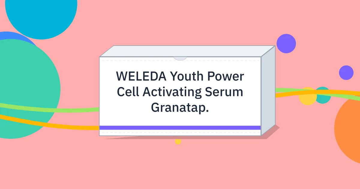 Symbolbild: Packung mit der Aufschrift WELEDA Youth Power Cell Activating Serum Granatap. (PZN 20349963) – Verfügbarkeit und Bezug in Apotheken in Frankfurt am Main