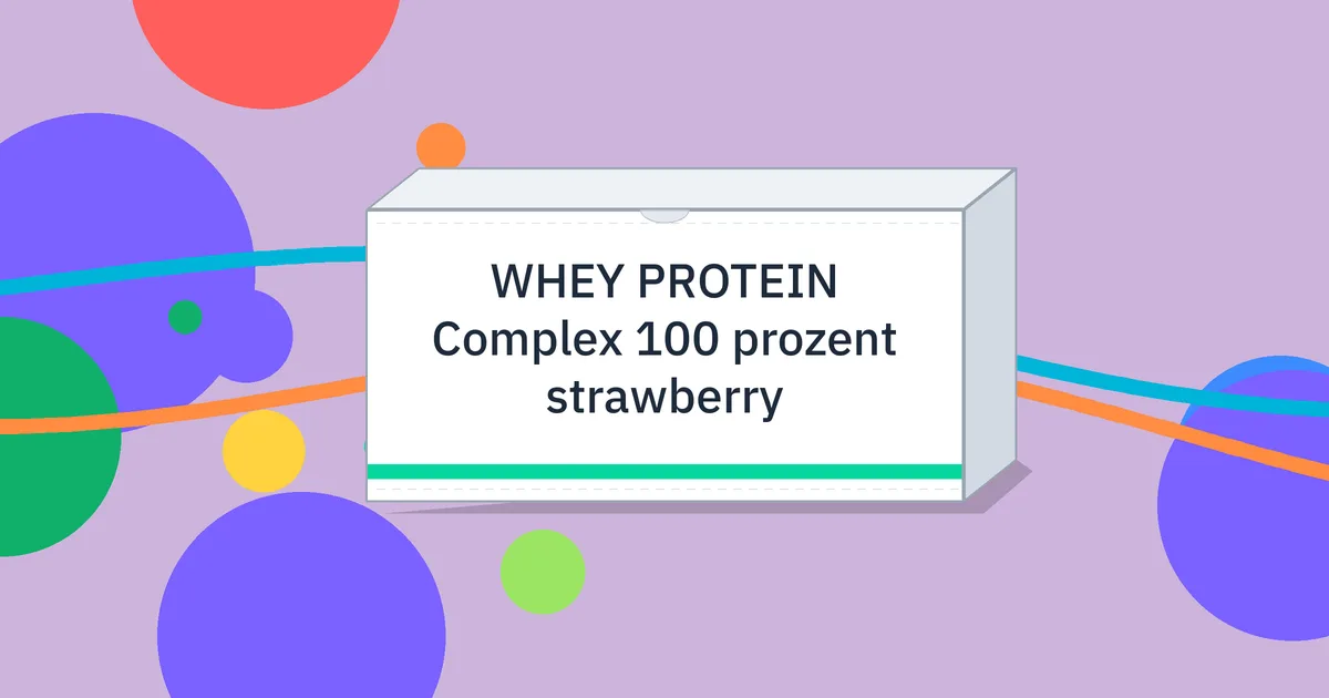 Symbolbild: Packung mit der Aufschrift WHEY PROTEIN Complex 100 prozent strawberry (PZN 17969461) – Verfügbarkeit und Bezug in Apotheken in Frankfurt am Main