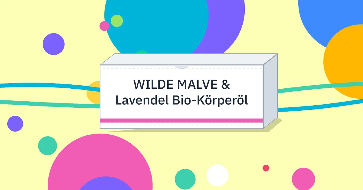 Symbolbild: Packung mit der Aufschrift WILDE MALVE & Lavendel Bio-Körperöl (PZN 18674348) – Verfügbarkeit und Bezug in Apotheken in Frankfurt am Main
