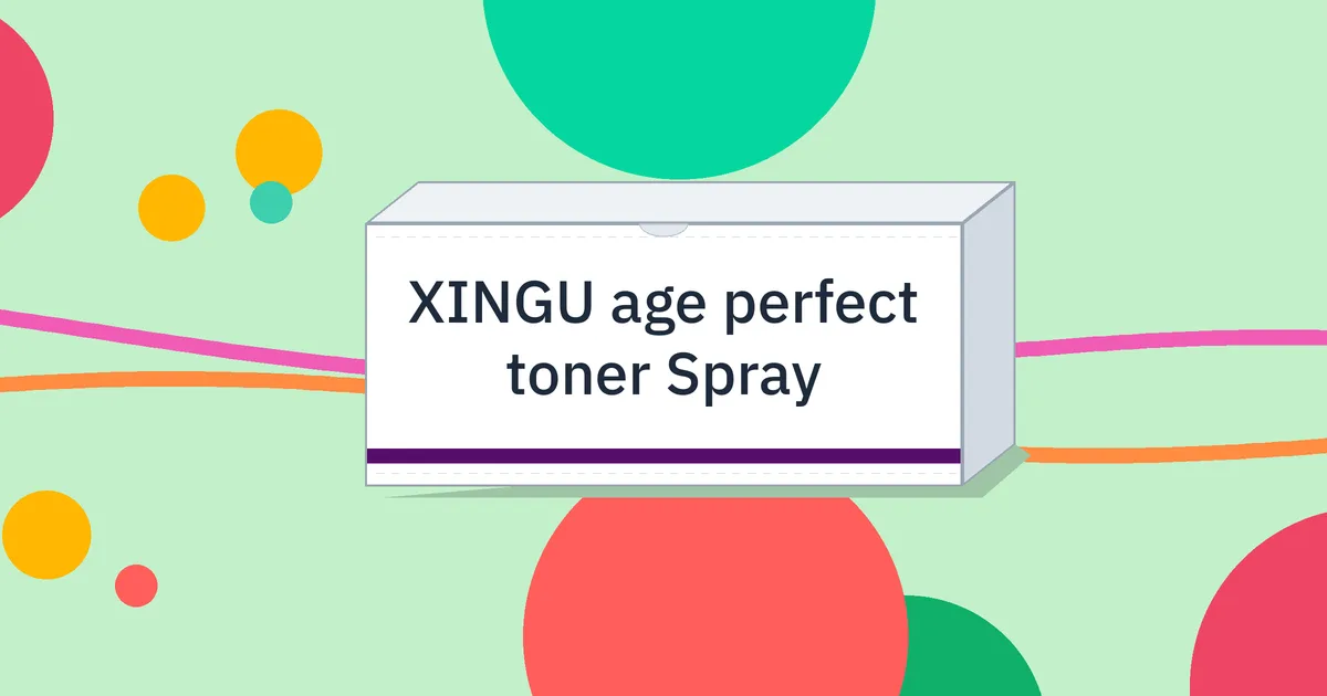 Symbolbild: Packung mit der Aufschrift XINGU age perfect toner Spray (PZN 13705392) – Verfügbarkeit und Bezug in Apotheken in Frankfurt am Main