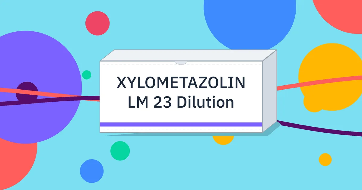 Symbolbild: Packung mit der Aufschrift XYLOMETAZOLIN LM 23 Dilution (PZN 13283531) – Verfügbarkeit und Bezug in Apotheken in Frankfurt am Main