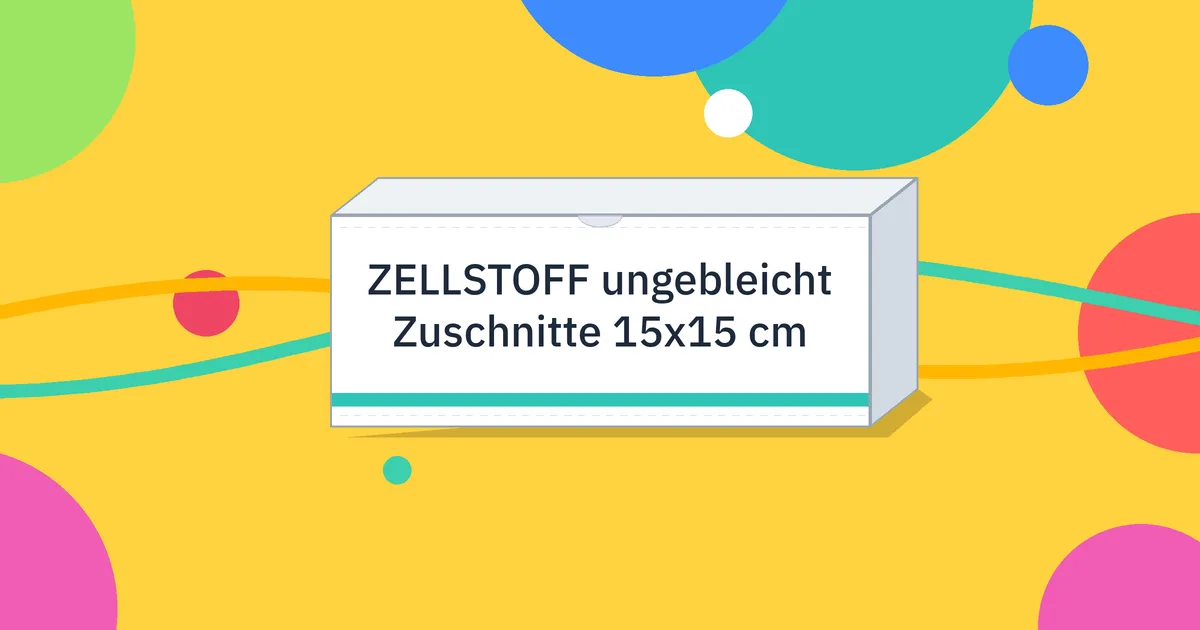 Symbolbild: Packung mit der Aufschrift ZELLSTOFF ungebleicht Zuschnitte 15x15 cm (PZN 17250391) – Verfügbarkeit und Bezug in Apotheken in Frankfurt am Main