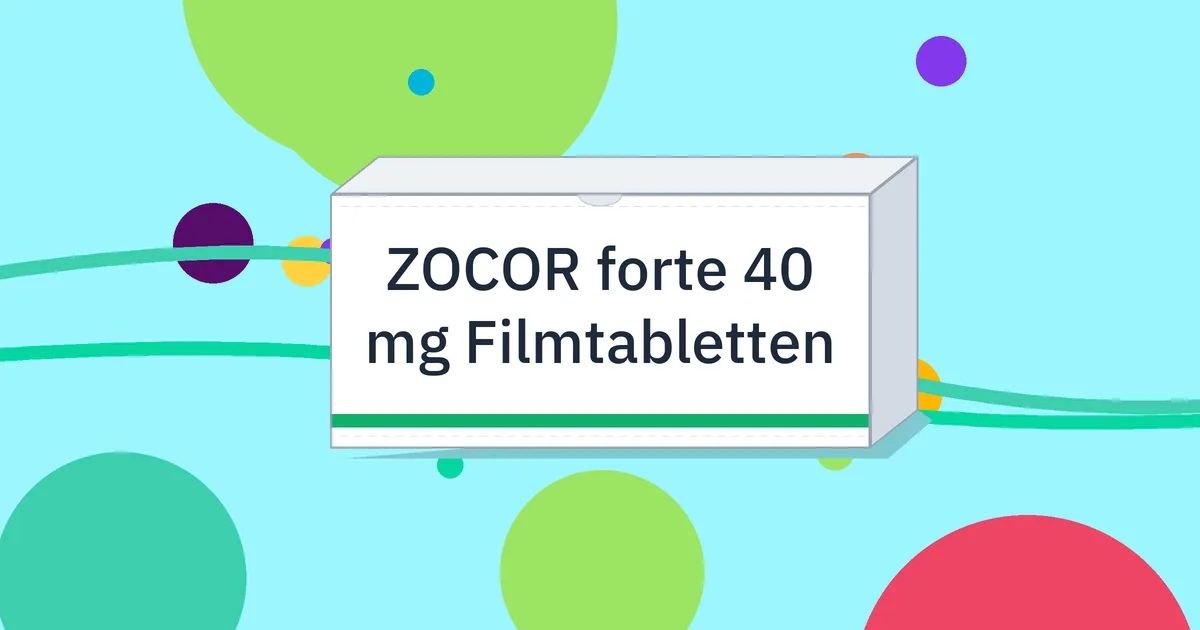 Symbolbild: Packung mit der Aufschrift ZOCOR forte 40 mg Filmtabletten (PZN 00990468) – Verfügbarkeit und Bezug in Apotheken in Frankfurt am Main