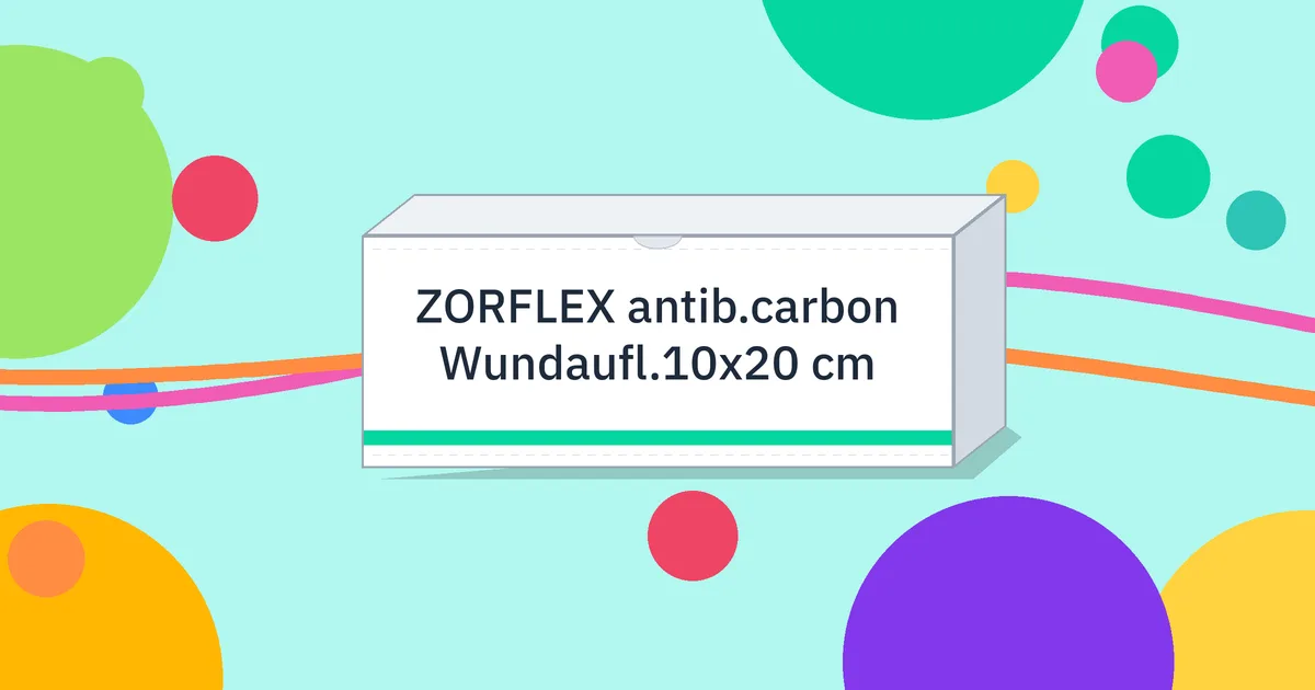 Symbolbild: Packung mit der Aufschrift ZORFLEX antib.carbon Wundaufl.10x20 cm (PZN 18202230) – Verfügbarkeit und Bezug in Apotheken in Frankfurt am Main