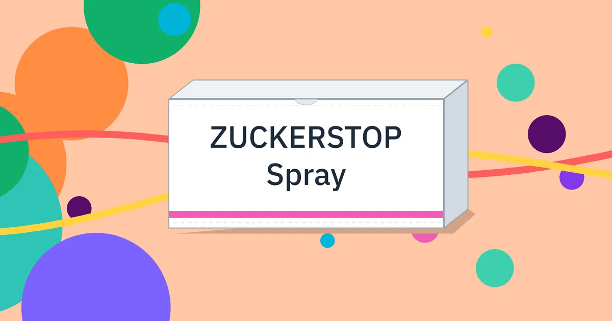 Symbolbild: Packung mit der Aufschrift ZUCKERSTOP Spray (PZN 20363408) – Verfügbarkeit und Bezug in Apotheken in Frankfurt am Main