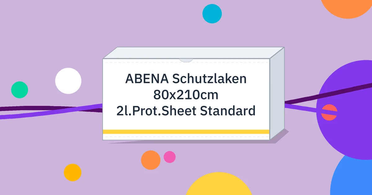 Symbolbild: Packung mit der Aufschrift ABENA Schutzlaken 80x210cm 2l.Prot.Sheet Standard (PZN 18780145) – Verfügbarkeit und Bezug in Apotheken in Frankfurt am Main