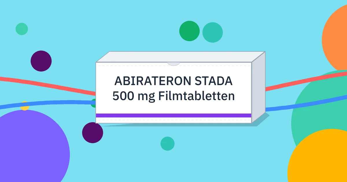 Symbolbild: Packung mit der Aufschrift ABIRATERON STADA 500 mg Filmtabletten (PZN 17394090) – Verfügbarkeit und Bezug in Apotheken in Frankfurt am Main