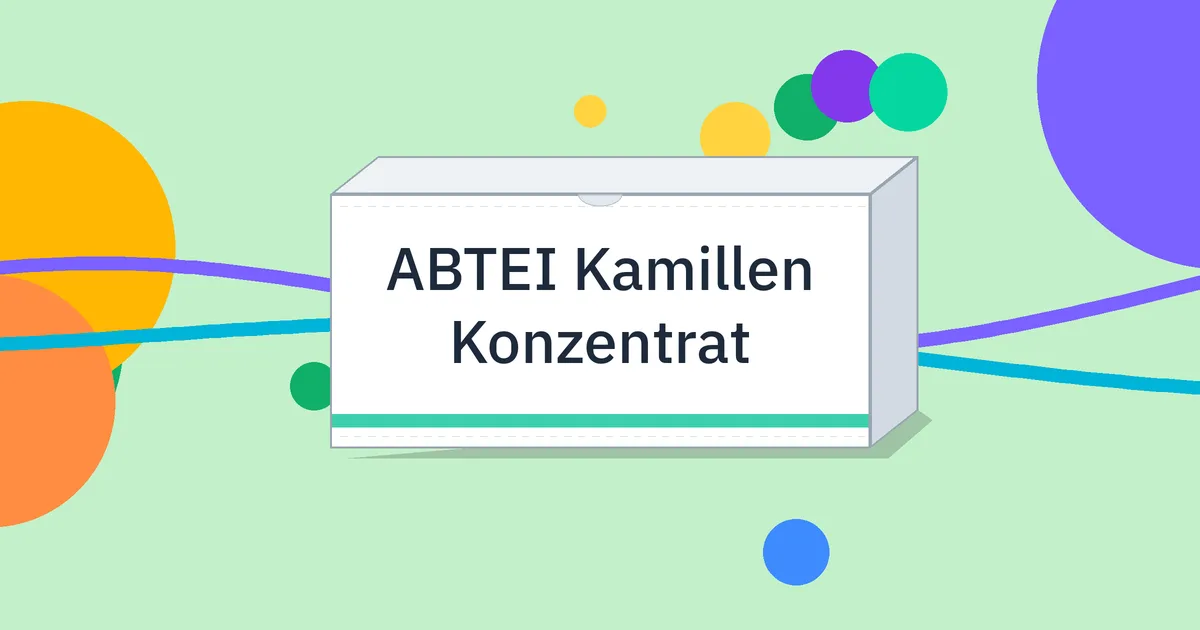 Symbolbild: Packung mit der Aufschrift ABTEI Kamillen Konzentrat (PZN 13715947) – Verfügbarkeit und Bezug in Apotheken in Frankfurt am Main