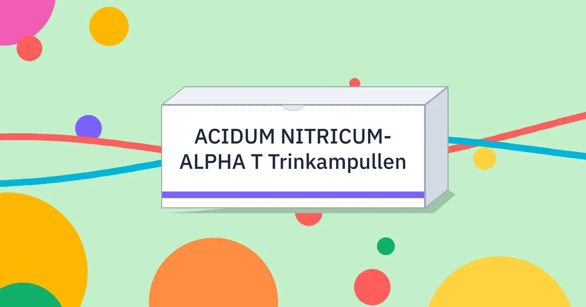 Symbolbild: Packung mit der Aufschrift ACIDUM NITRICUM-ALPHA T Trinkampullen (PZN 10223250) – Verfügbarkeit und Bezug in Apotheken in Frankfurt am Main