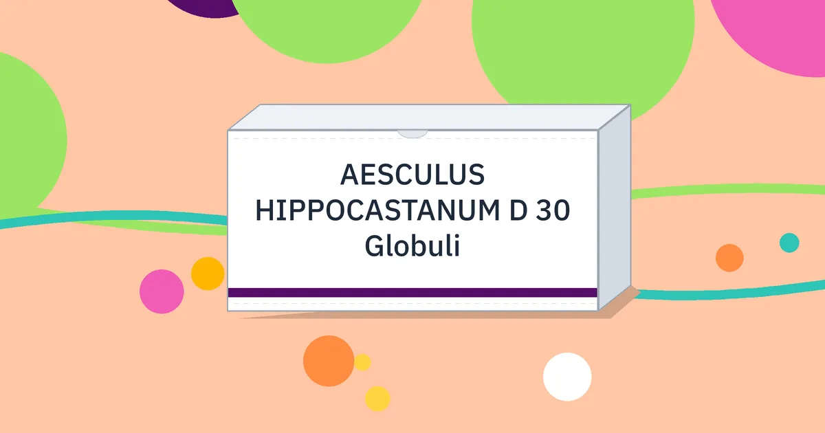 Symbolbild: Packung mit der Aufschrift AESCULUS HIPPOCASTANUM D 30 Globuli (PZN 14311494) – Verfügbarkeit und Bezug in Apotheken in Frankfurt am Main
