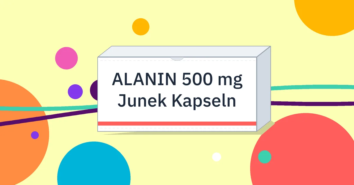 Symbolbild: Packung mit der Aufschrift ALANIN 500 mg Junek Kapseln (PZN 00132049) – Verfügbarkeit und Bezug in Apotheken in Frankfurt am Main