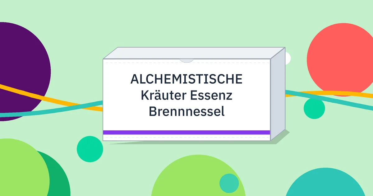 Symbolbild: Packung mit der Aufschrift ALCHEMISTISCHE Kräuter Essenz Brennnessel (PZN 12512509) – Verfügbarkeit und Bezug in Apotheken in Frankfurt am Main