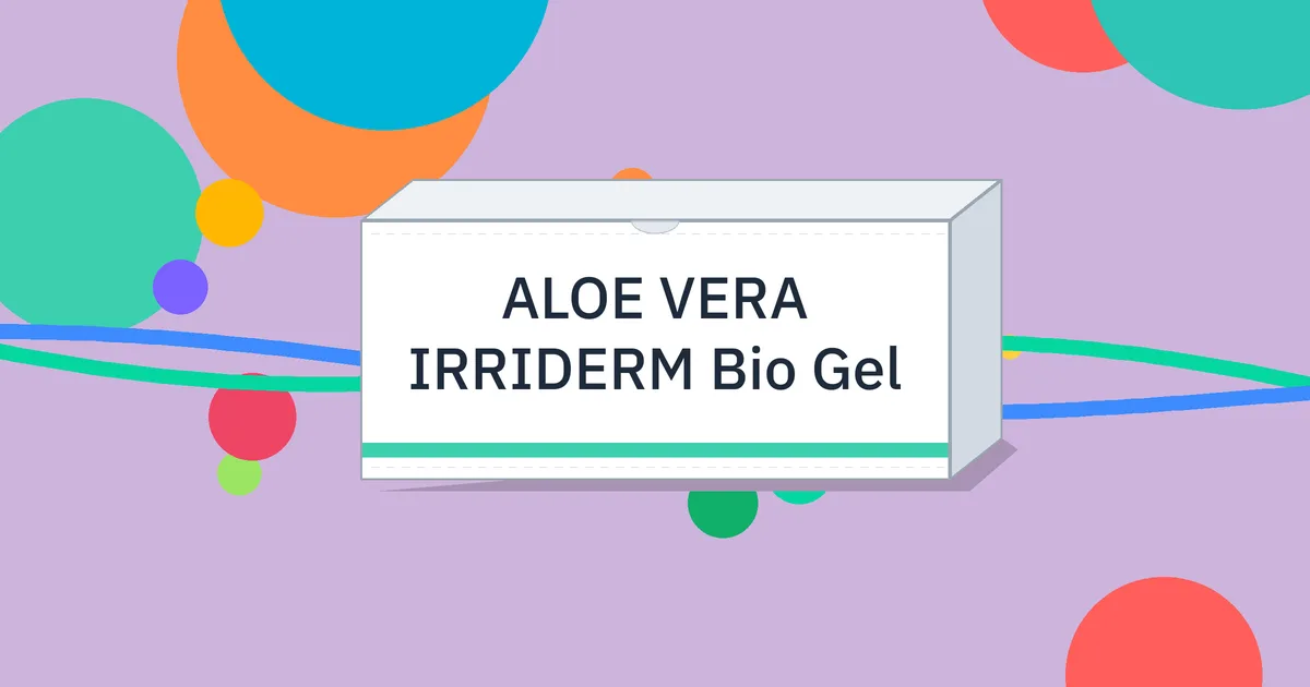 Symbolbild: Packung mit der Aufschrift ALOE VERA IRRIDERM Bio Gel (PZN 03661676) – Verfügbarkeit und Bezug in Apotheken in Frankfurt am Main
