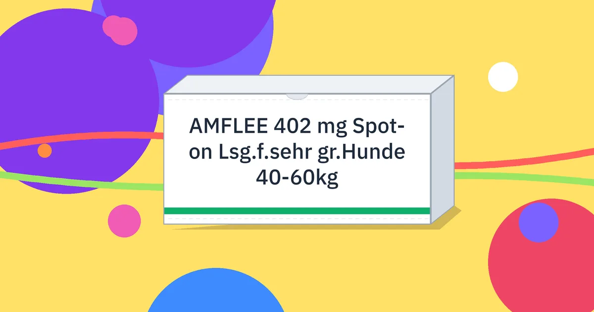 Symbolbild: Packung mit der Aufschrift AMFLEE 402 mg Spot-on Lsg.f.sehr gr.Hunde 40-60kg (PZN 12729278) – Verfügbarkeit und Bezug in Apotheken in Frankfurt am Main