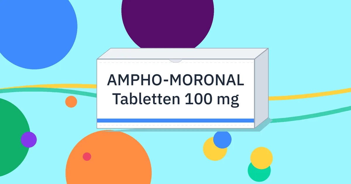 Symbolbild: Packung mit der Aufschrift AMPHO-MORONAL Tabletten 100 mg (PZN 07751778) – Verfügbarkeit und Bezug in Apotheken in Frankfurt am Main