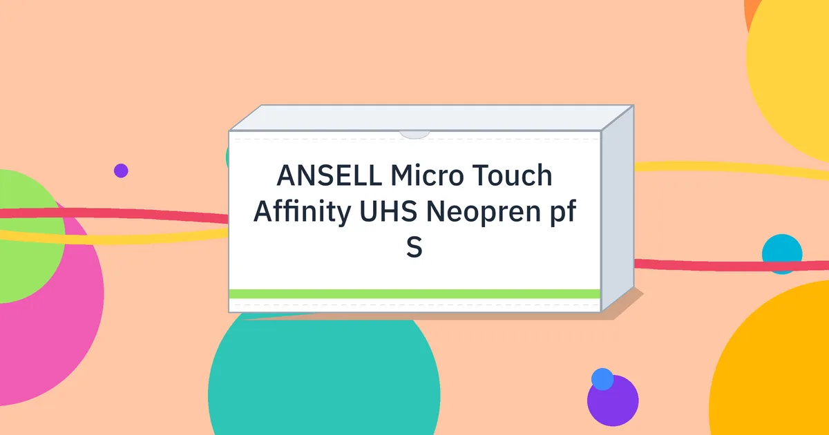 Symbolbild: Packung mit der Aufschrift ANSELL Micro Touch Affinity UHS Neopren pf S (PZN 07655922) – Verfügbarkeit und Bezug in Apotheken in Frankfurt am Main