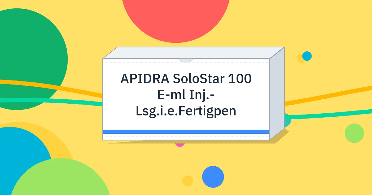 Symbolbild: Packung mit der Aufschrift APIDRA SoloStar 100 E-ml Inj.-Lsg.i.e.Fertigpen (PZN 19277017) – Verfügbarkeit und Bezug in Apotheken in Frankfurt am Main