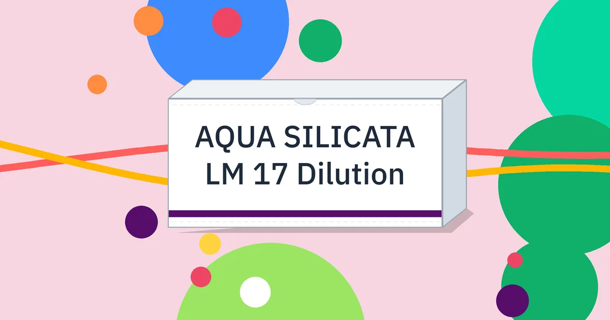 Symbolbild: Packung mit der Aufschrift AQUA SILICATA LM 17 Dilution (PZN 13383014) – Verfügbarkeit und Bezug in Apotheken in Frankfurt am Main