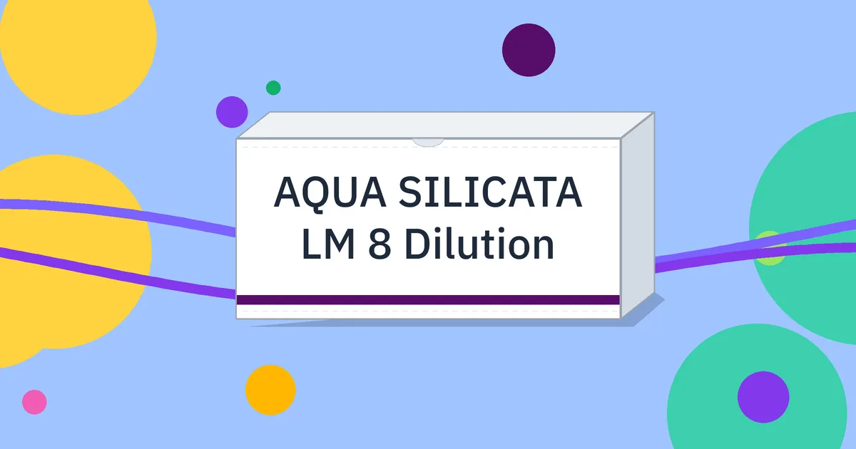 Symbolbild: Packung mit der Aufschrift AQUA SILICATA LM 8 Dilution (PZN 13382776) – Verfügbarkeit und Bezug in Apotheken in Frankfurt am Main