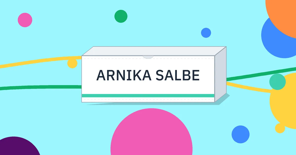 Symbolbild: Packung mit der Aufschrift ARNIKA SALBE (PZN 18359842) – Verfügbarkeit und Bezug in Apotheken in Frankfurt am Main