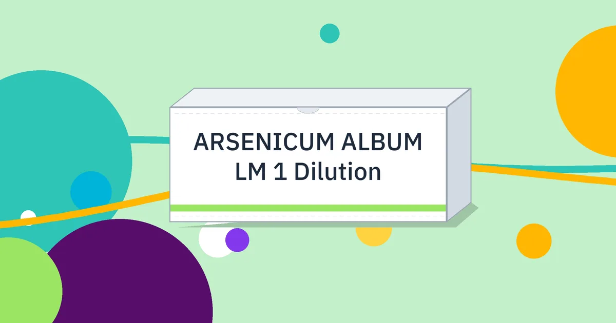Symbolbild: Packung mit der Aufschrift ARSENICUM ALBUM LM 1 Dilution (PZN 12770766) – Verfügbarkeit und Bezug in Apotheken in Frankfurt am Main